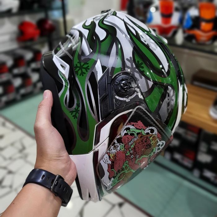 Promo ZEUS ZS 613C WHITE AJ19 GREEN HELM MODULAR Cicil 0% 3x - Kota ...