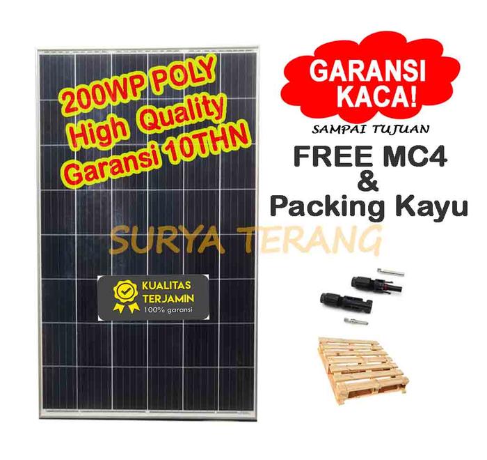 Jual Solar Panel Surya 200wp Poly Solar Cell 200wp Poly FREE Packing ...