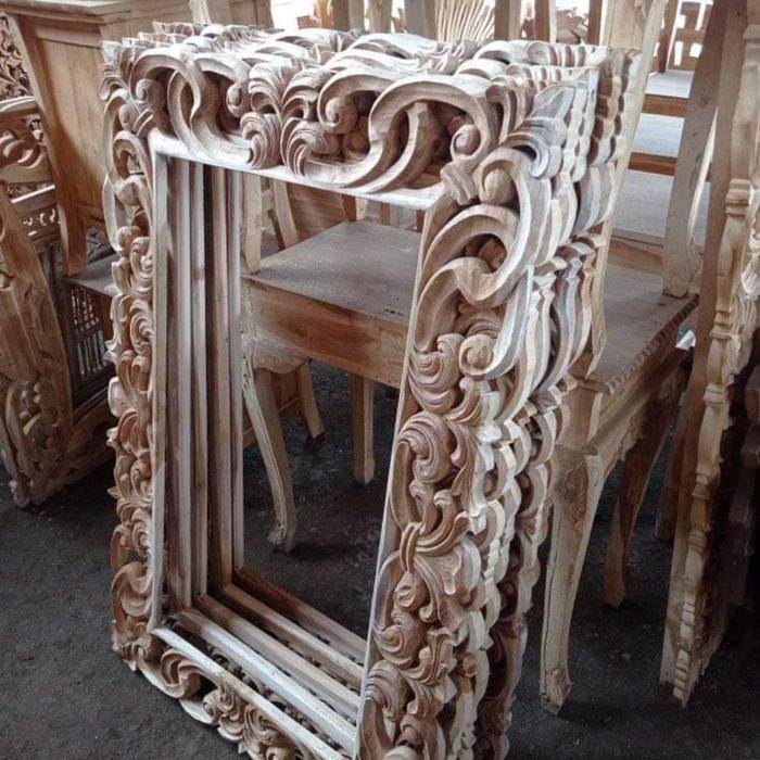 Jual Frame, Bingkai, Pigura Cermin Ukir Lung Kelapa Ukuran 120 cm Kayu ...