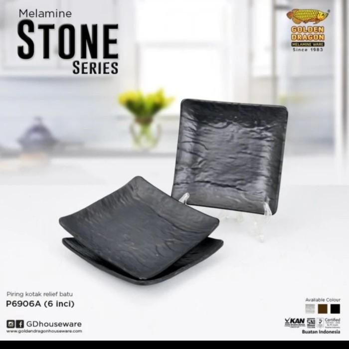 Jual Piring Hitam Abu Warna Kecil Saji Makanan Snack Cemilan Golden ...