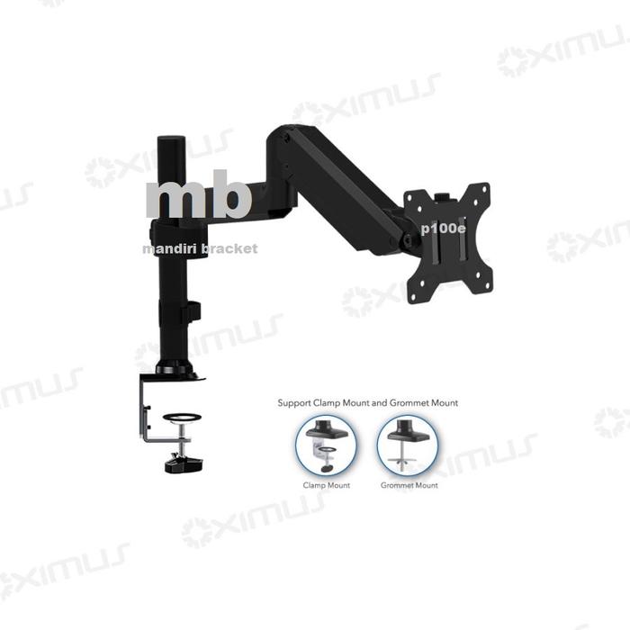 Jual BRACKET MONITOR DESKMOUNT GAS SPRING OXIMUS P100e TILT SWIVEL ...