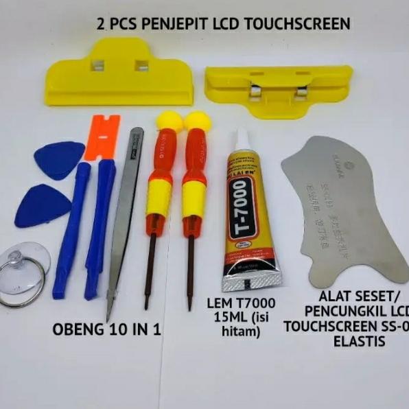 Jual Obeng Set Hp 10 in 1 Lem B7000 / T7000 15ml Penjepit lcd Alat Service - Jakarta Pusat - YT ...