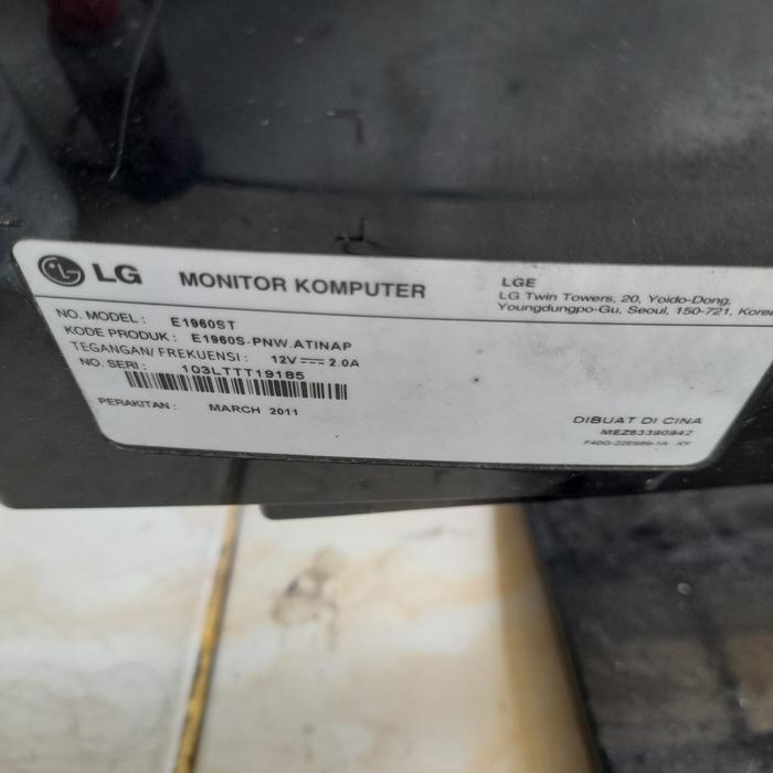 Jual MAINBOARD MONITOR LG E1906ST BEKAS NORMAL - Kota Surabaya ...