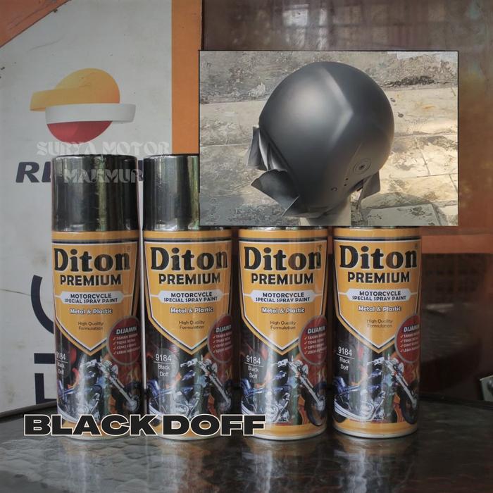 Jual Cat Semprot Pilok Pilox Diton Premium 9184 Black Doff Hitam Dop