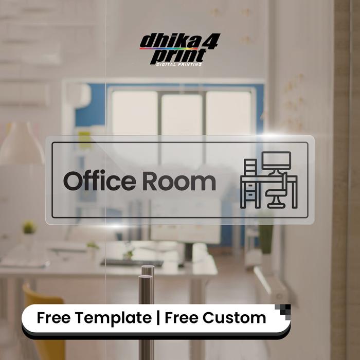 Jual Acrylic sign / Custom Sign Board Nama Ruangan Akrilik Print Papan ...