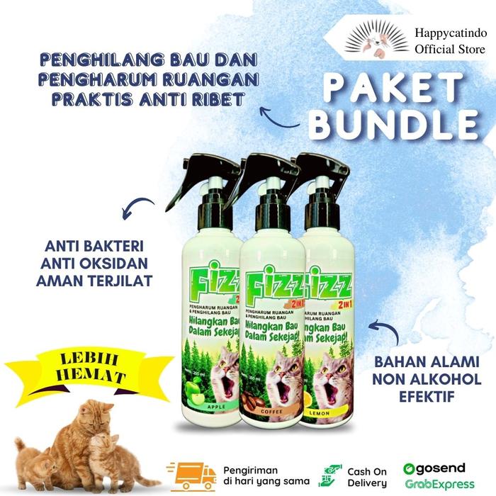 Jual Paket Hemat Penghilang Bau Kotoran & Pengharum Ruangan FIZZ 250 ML - Kota Bandung ...