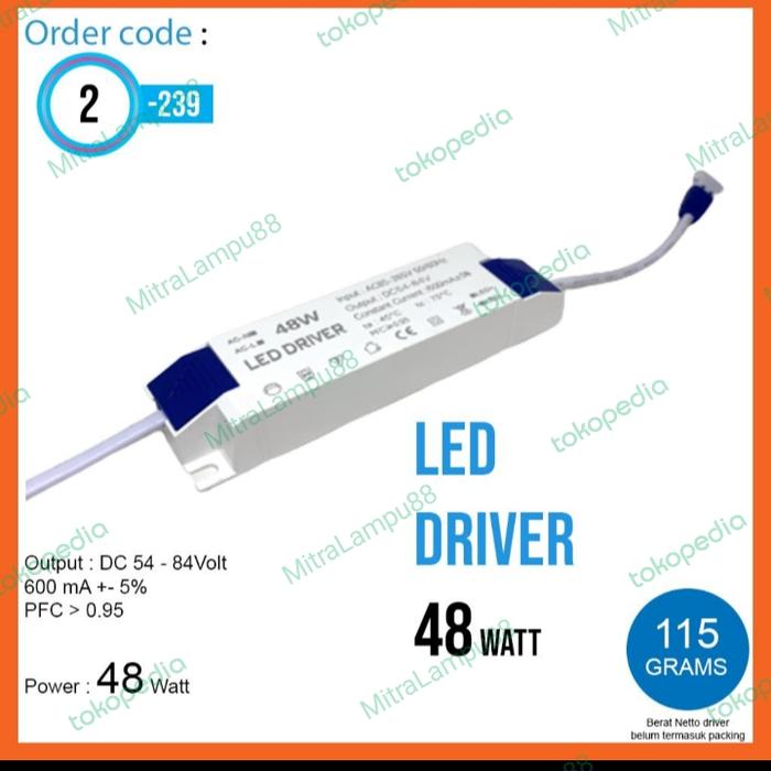 Jual Led Driver/Ballast Travo Adaptor Downlight Panel Light 48W 48W CJI ...