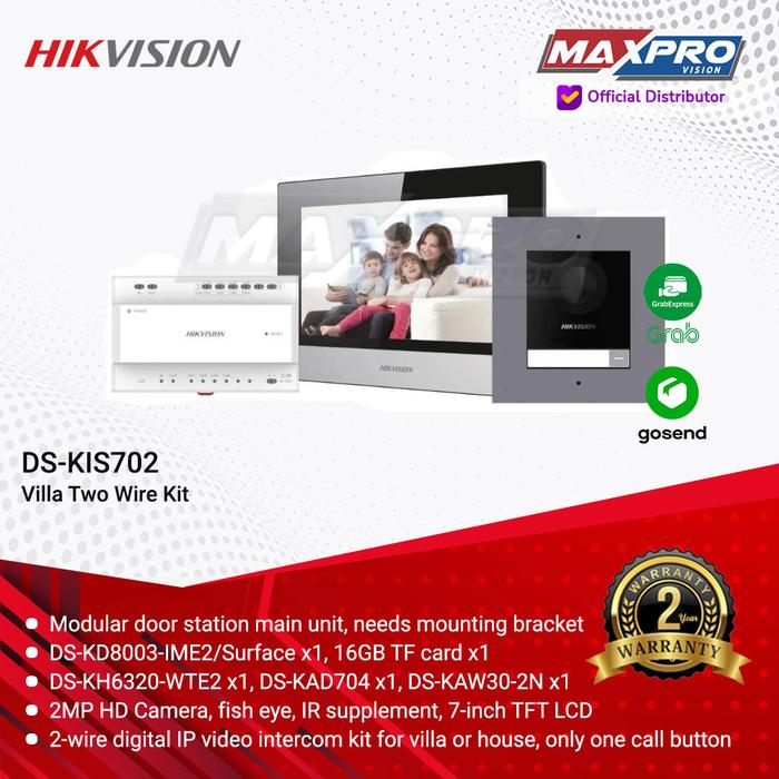 Jual DS-KIS702 - HIKVISION TWO WIRE IP VIDEO INTERCOM BUNDLE - Jakarta ...