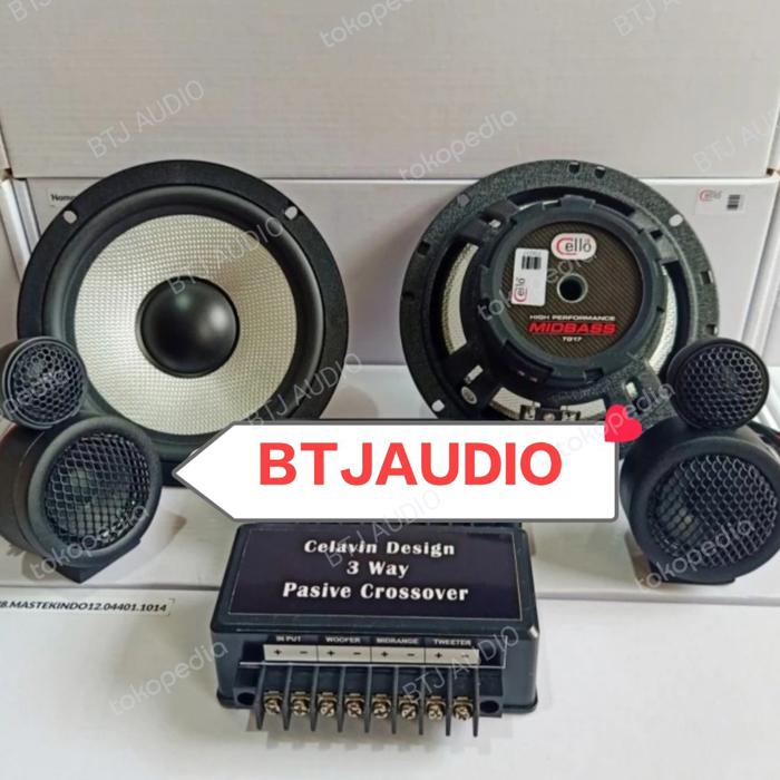 Jual SPEAKER MOBIL SPLIT 3 WAY CELLO CUSTOM MIDRANGE TWEETER CELAVIN ...