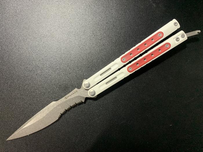 Jual Maxace Hellcat White Balisong Butterfly Knife Original By ...