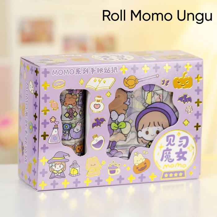 Jual Stiker 2D 100 Lembar Sticker Momo Kartun Korea Lucu Anti Air ...