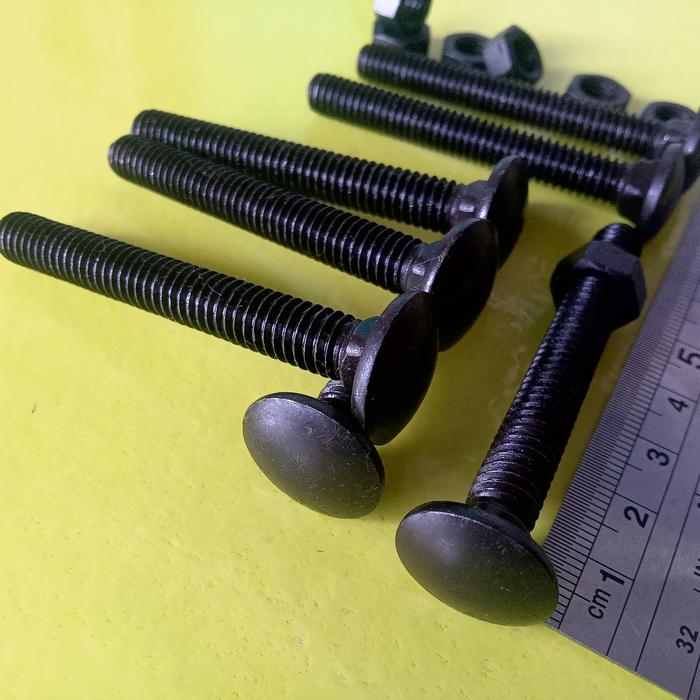 Jual BAUT MUR CB 5/8 x 2 1/2 INCHI M16 x 6CM HITAM PAYUNG BAMPER TRUK ...