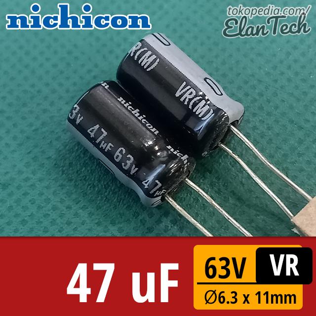 Jual Elco 47uF 63V Nichicon 47 uF Kapasitor Capacitor ElanTech ...
