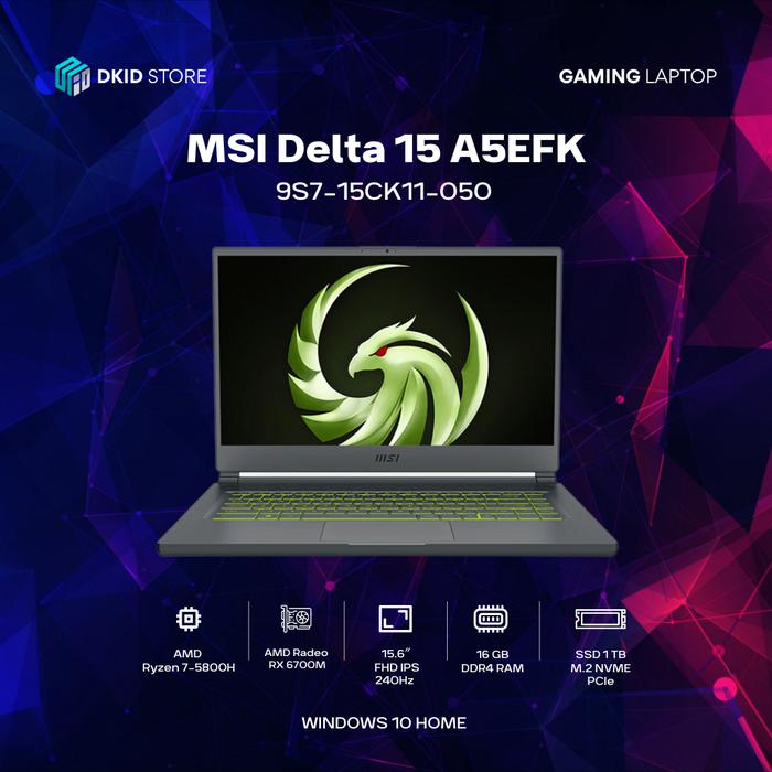 Jual MSI Delta 15 A5EFK 9S7-15CK11-050/AMD Ryzen 7-5800H/16GB/1TB ...