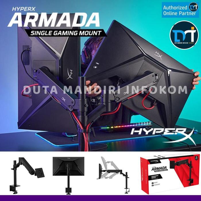 Jual HyperX Armada - Single Gaming Mount Bracket LED Monitor Upto 32 ...