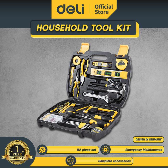 Promo Deli Household Tool Kit / Set Perkakas Rumah 112pcs Multifungsi ...