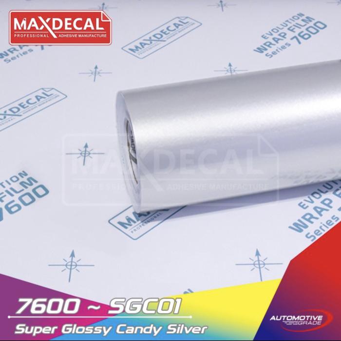 Jual MAXDECAL 7600 SGC01 Silver Super Glossy Candy Metallic Evolution Wrap - Jakarta Pusat ...