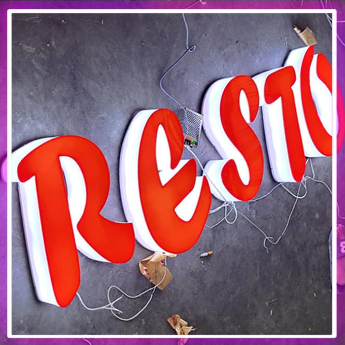 Jual NEON BOX LETTER TIMBUL 3D - Kab. Bantul - WONDERFUL ACRYLIC ...