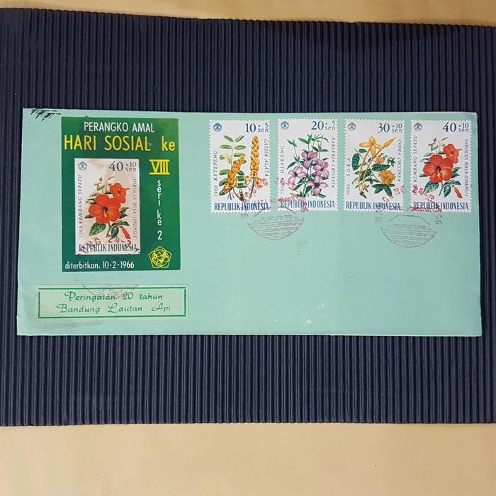 Jual Prangko SAMPUL terpadu BUNGA KEMBANG SEPATU. 20th Bandung Lautan ...