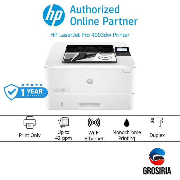 Promo HP Printer LaserJet Pro 4003DW Print / Duplex / Wireless [2Z610A] Cicil 0% 3x - Kota ...
