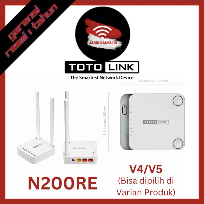 Jual Totolink N200RE Router 2 Antenna Wireless N Mini 300Mbps - V5 - Jakarta Pusat - Jaringanku ...