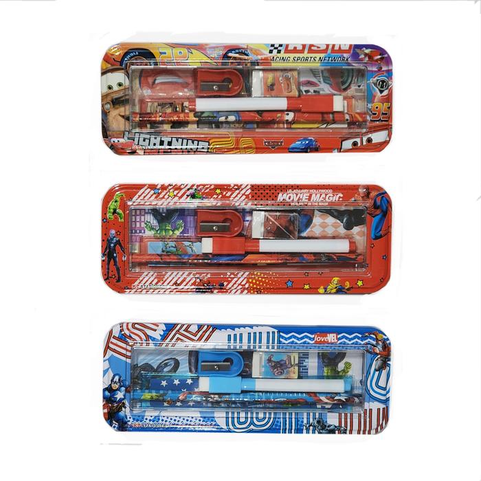 Jual Tempat Pensil Kaleng + Stationery Set KT-6606 - Cowok - Kota ...