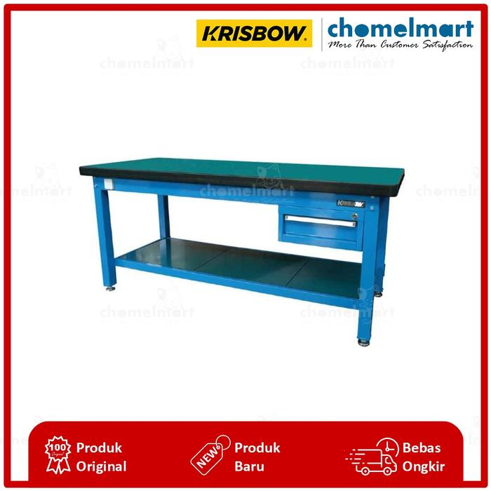 Jual Krisbow 180x75x80 Cm Meja Workshop 1 Laci – Biru KW0103273 ...
