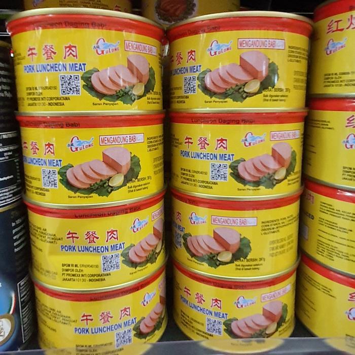 Jual gulong Ma ling luncheon pork meat daging kaleng Maling babi gulong ...