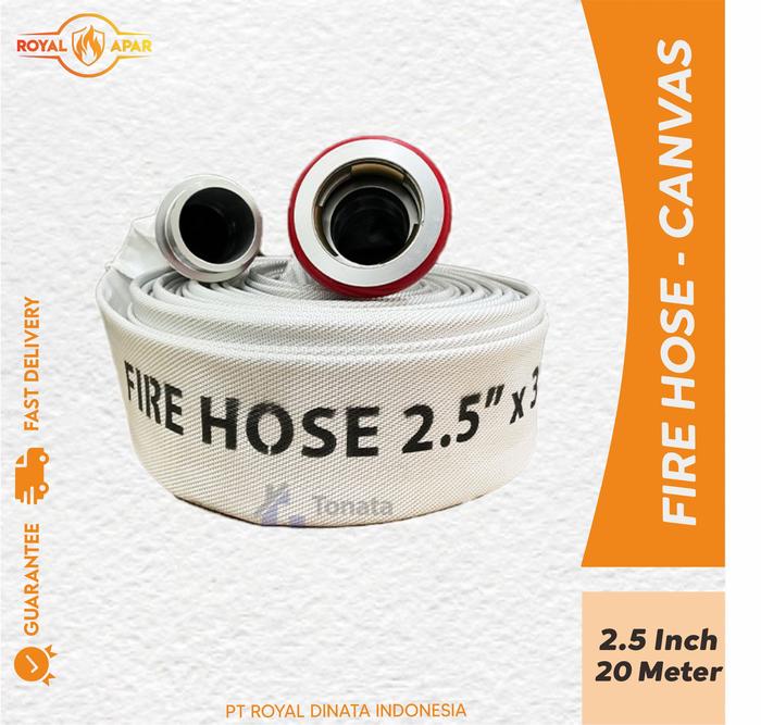 Jual Fire Hose Canvas Tonata / Selang Pemadam 2.5" x 20m / 20 m - Kab. Tangerang - Royal Apar ...