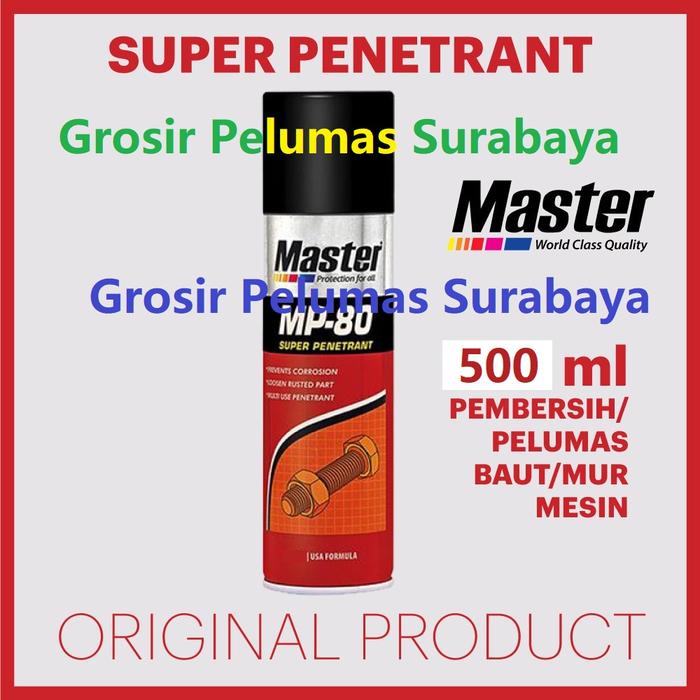 Jual 500ML Master MP80 MP-80 Penetrant WD Lubricant Pelumas anti karat ...