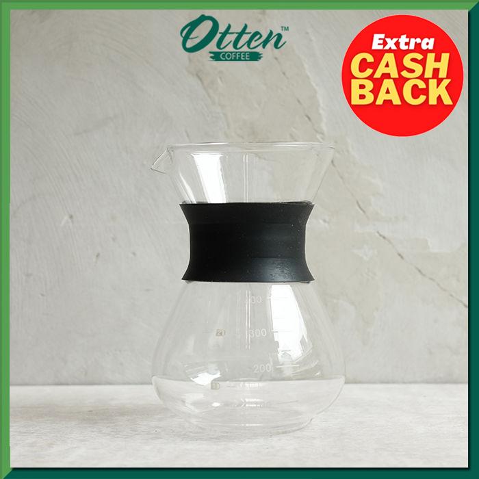 Jual Coffee Glass Server with Silicon Handle 400ml - Alat Seduh Kopi ...