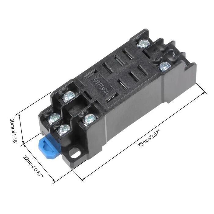Jual Base Socket DTF08A Relay 8pin Terminals Rail Mounted - Kota Bekasi ...