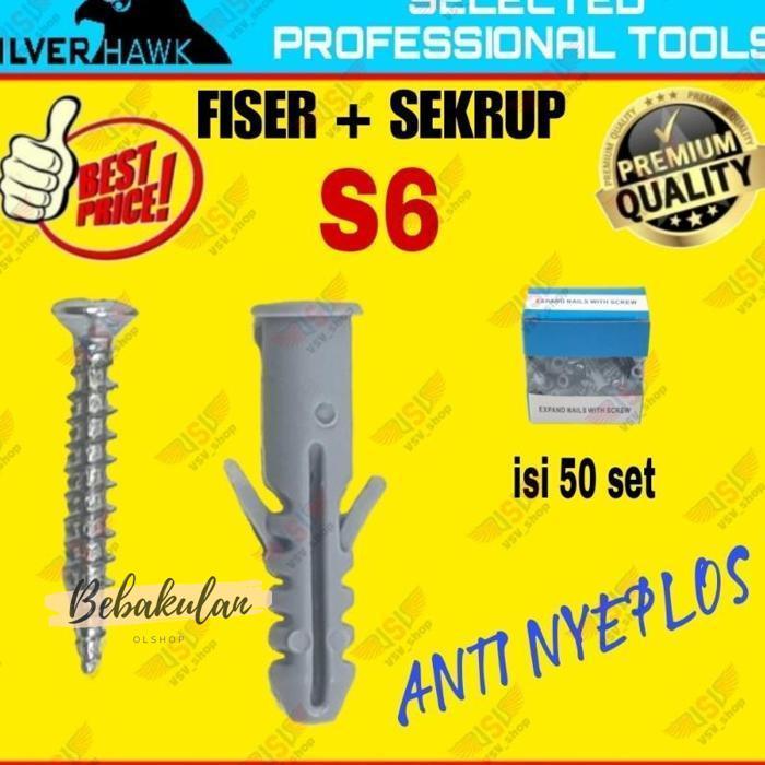 Jual Baru, Angkur Baut Tembok Sekrup S6 Set sekrup Dinding Wall Anchor ...