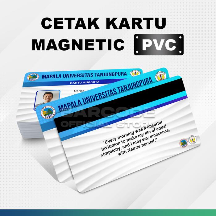 Jual Custom Preprinted Card Kartu Identitas ID Card PVC Magnetic Black ...
