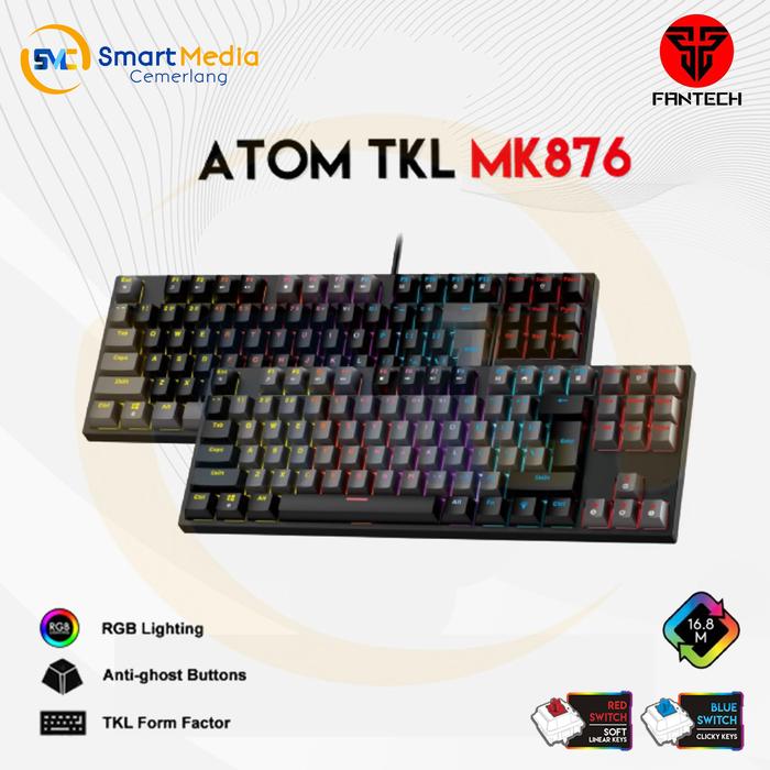 Jual Fantech ATOM MK876 RGB Gaming Mechanical Keyboard TKL - RED - Kota Makassar - Smart Media ...