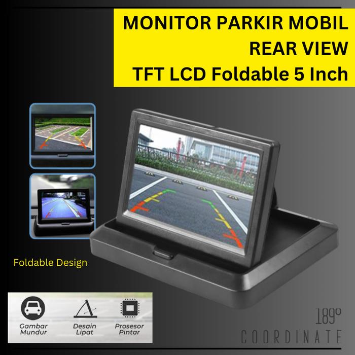 Jual LAYAR MONITOR PARKIR MOBIL 5 INCH LIPAT TFT LCD REAR VIEW CAMERA ...