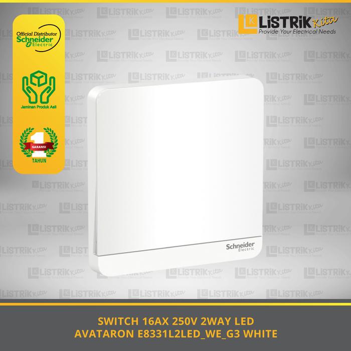 Jual SAKLAR AVATAR ON WHITE SCHNEIDER 1G/2G/3G - E8331**/E8332**/E8333 ...
