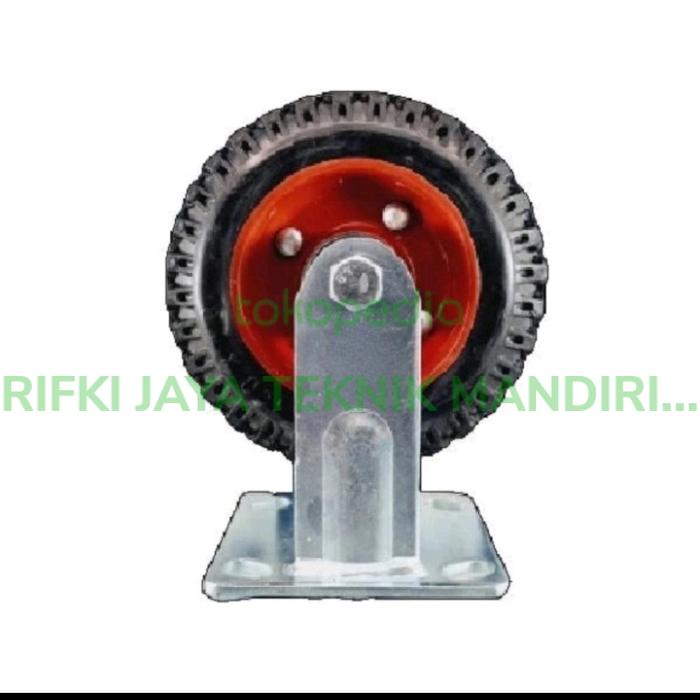 Jual roda Troly trolly karet mati kembang 8"inch mati (fixed) - Jakarta ...