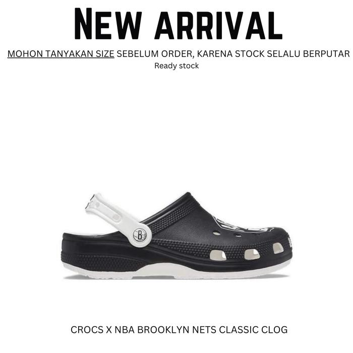 Jual CROCS X NBA BROOKLYN NETS CLASSIC CLOG SENDAL PRIA DAN WANITA ...