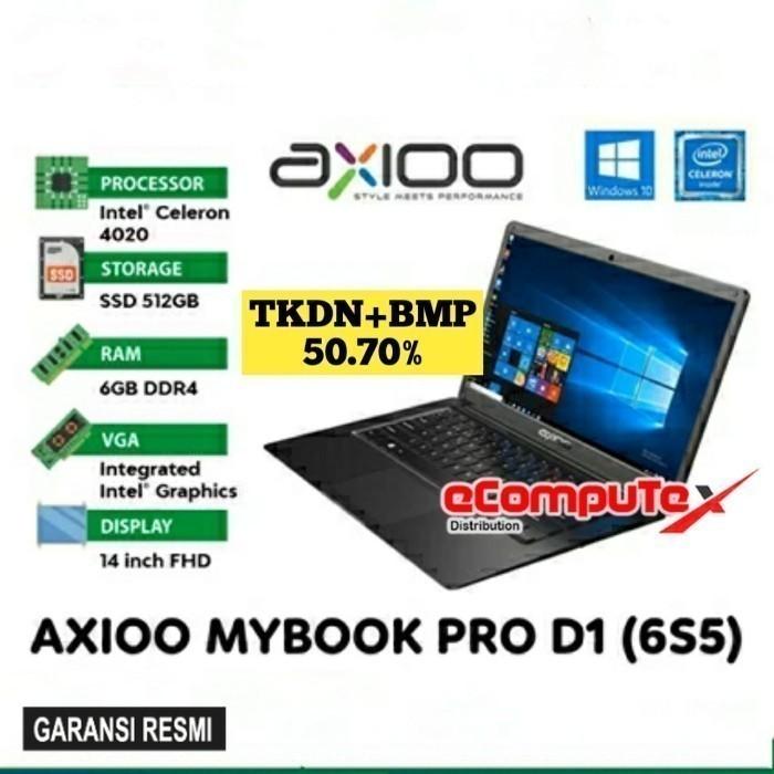 Jual LAPTOP AXIOO MYBOOK PRO D1 (6S5) INTEL N4020 6GB 14"HD TKDN RESMI ...