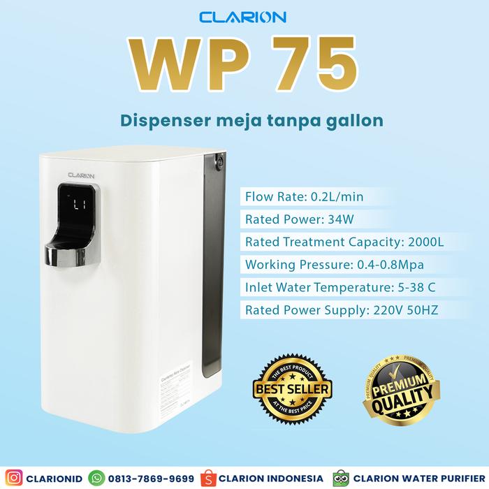 Jual CLARION Water Dispenser, tanpa gallon, RO Purifier, Dispenser Meja ...
