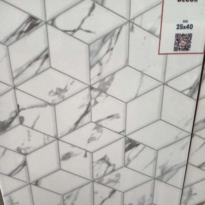 Jual keramik dinding 25x40 Asia tile Everest decor - Abu-abu - Kab ...