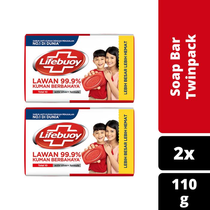 Promo Lifebuoy Sabun Batang Total 10 110G Twinpack - - Unilever Official Store | Tokopedia