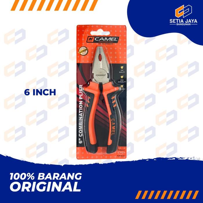 Jual Tang Kombinasi / Orange Camel Gagang Fiber / Karet 6 / 7 / 8 Inch ...