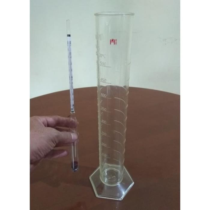 Jual Density Test BBM Solar Diesel Set Hydrometer Plus Gelas Ukur 500ml ...