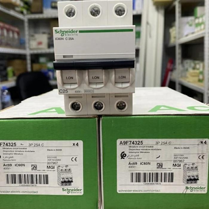 Jual MCB IC60N 3P 25A 6kA Schneider 3Phase 3Pole - Jakarta Pusat - sinar bintang sinergi | Tokopedia