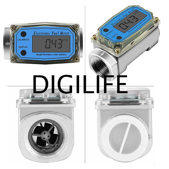 Jual Turbine Water Flow Meter 1.5" Digital 1,5 Inch Fuel Solar NPT ...