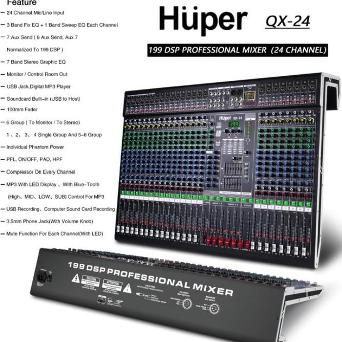 Jual MIXER AUDIO HUPER QX24 QX 24 24CH GARANSI ORIGINAL - Jakarta Barat - Sinar Sakti | Tokopedia