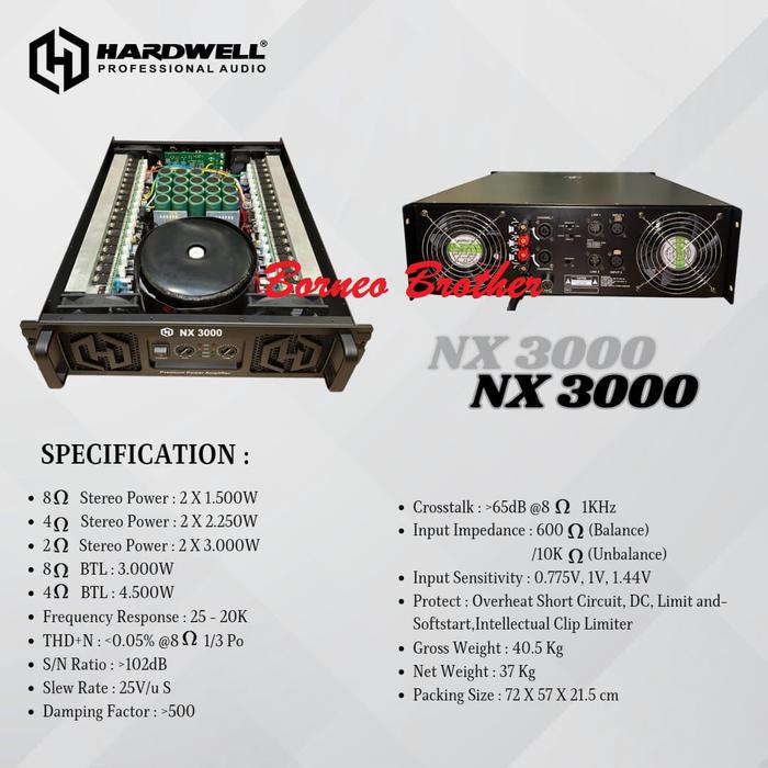 Jual Hardwell NX 3000 Original Power Amplifier 2 x 1500 Watt @ 8 Ohm ...