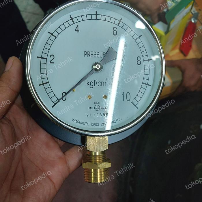 Jual Pressure Gauge Yamamoto 4" inch range 0-10 kg/cm2 drat 1/2"inch - Jakarta Barat - Andra ...